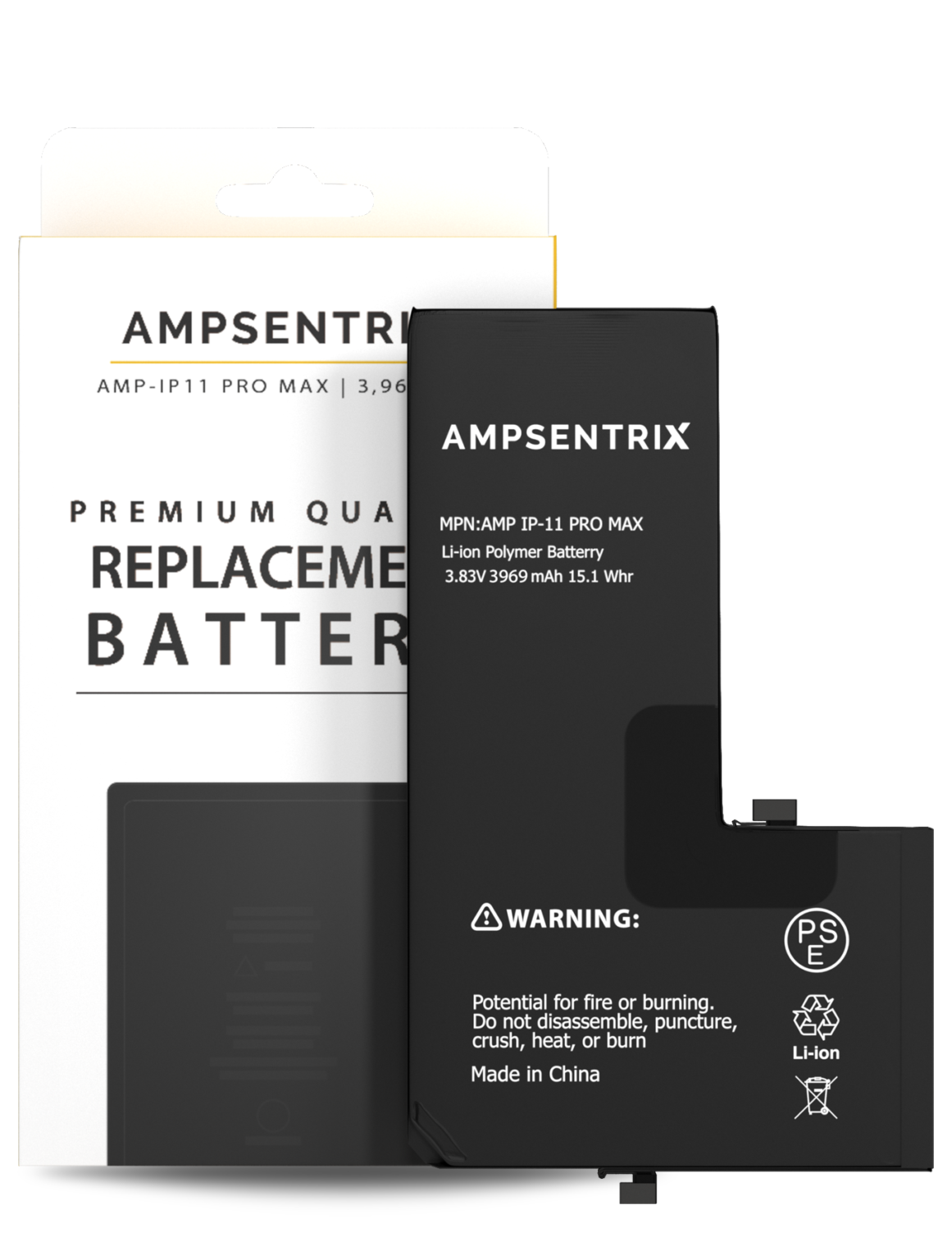 Replacement Battery Compatible For iPhone 11 Pro Max (AmpSentrix ...